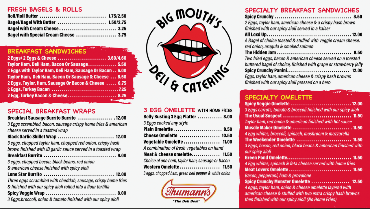 Our Menu – Big Mouth's